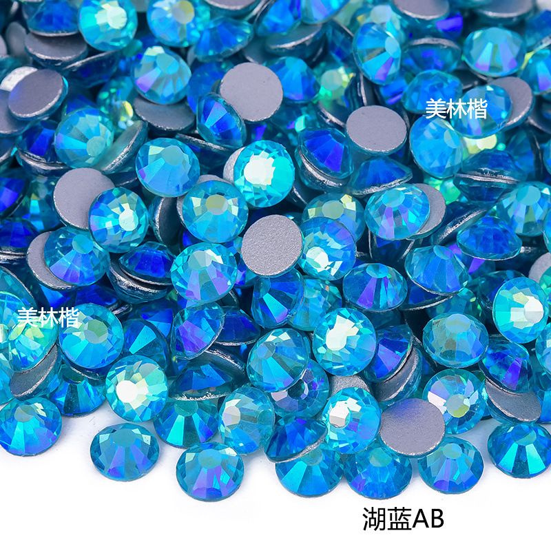 Стразы SS8 холодной фиксации Aquamarine AB,140 шт,для рукоделия ...