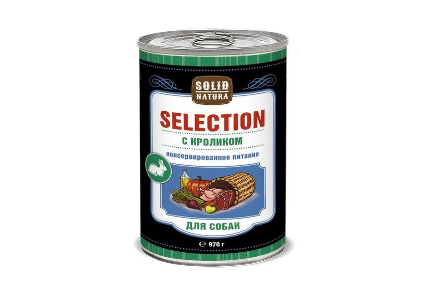 Solid Natura Selection / Консервы Солид Натура для собак Кролик, 970г х ...