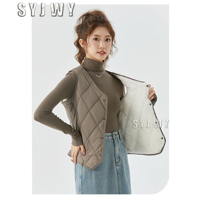 Жилет Мужской, Женский SYJWY хаки Полиэфирное волокно, размер 56 Карманы Другое Однотонный ...