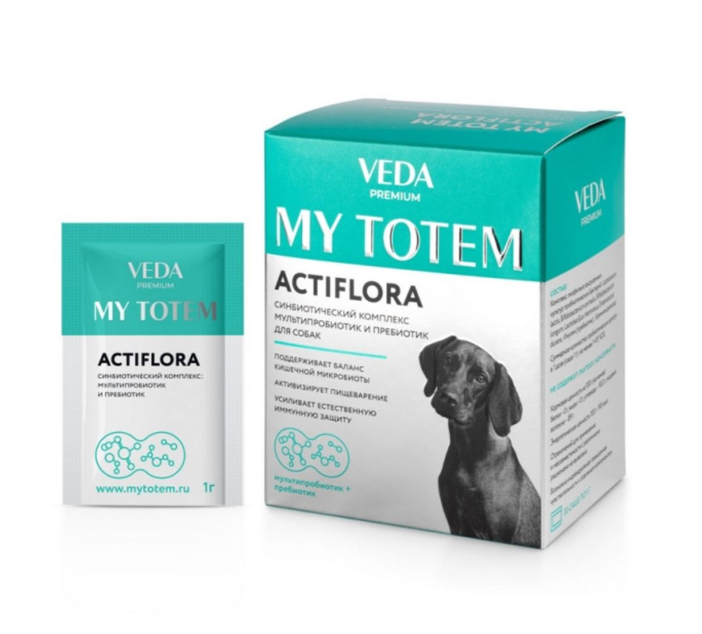 Синбиотический комплекс для собак MY TOTEM ACTIFLORA, пребиотик и ...