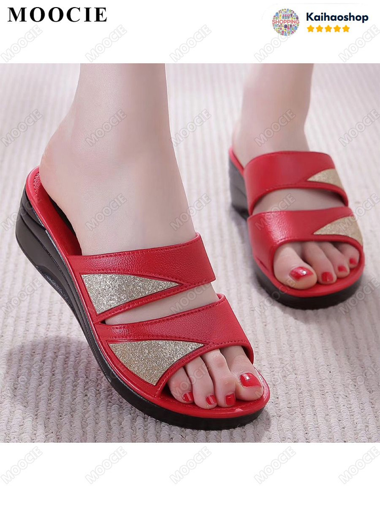 Пантолеты Женский MOOCIE, размер 39 ABS пластик, Искусственная кожа Толстая подошва Без застёжки ...