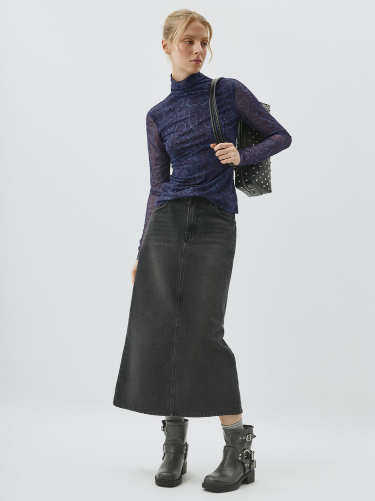 Юбка Женский SELA черный, размер 44 На любой сезон купить c доставкой на OZON по низкой цене ...