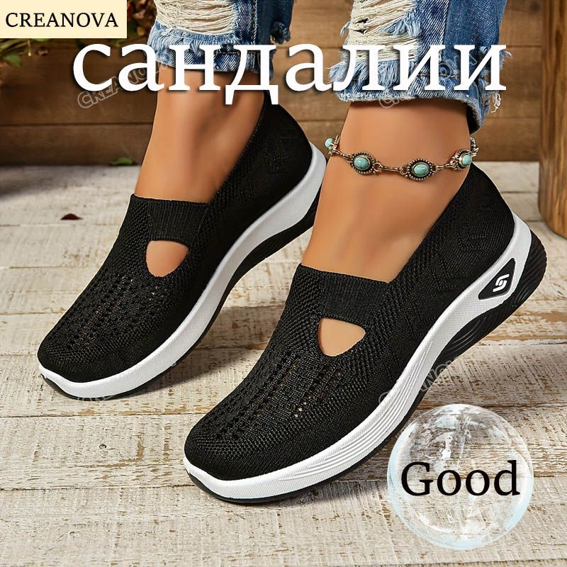 Босоножки Женский CREANOVA Платформа Breathable, размер 35 Лето Китай Без застёжки купить c ...