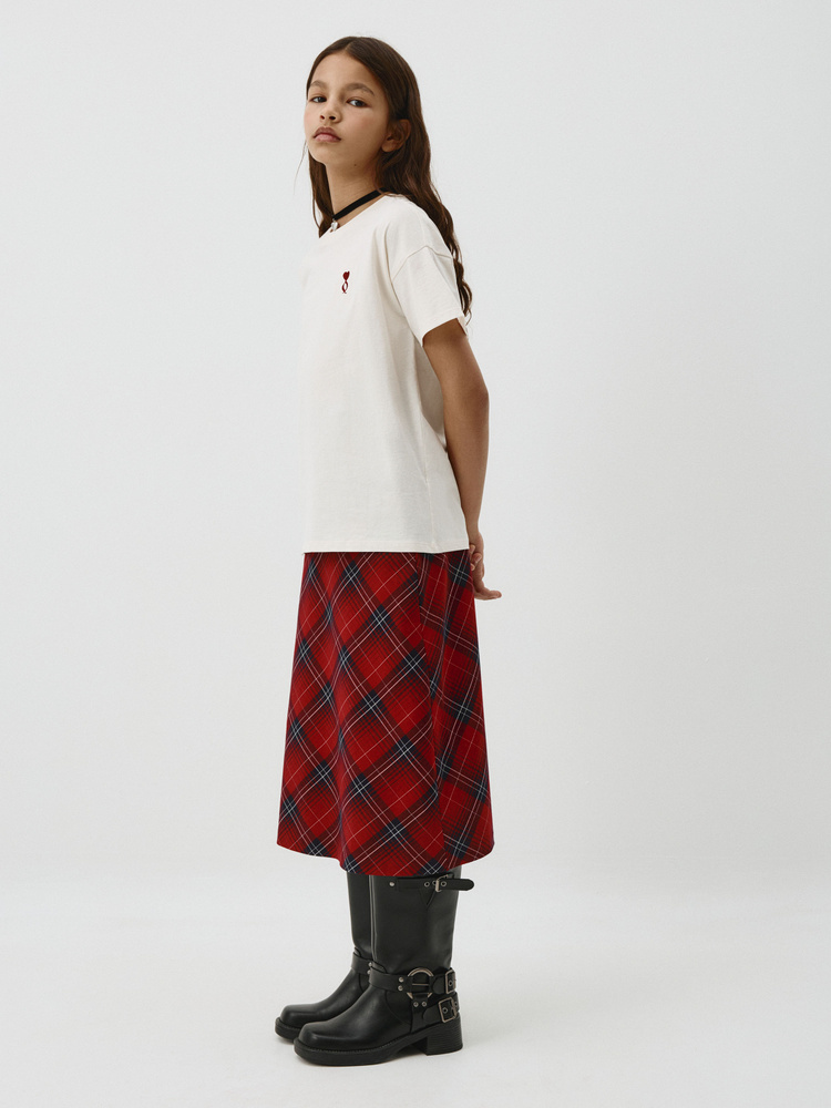 Юбка Девочки SELA красный, размер 146 На любой сезон купить c доставкой на OZON по низкой цене ...