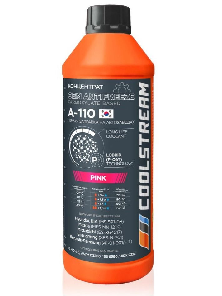 Концентрат антифриза CoolStream А-110 1,5 кг, CS-010514-С-PN, розовый купить на OZON по низкой ...