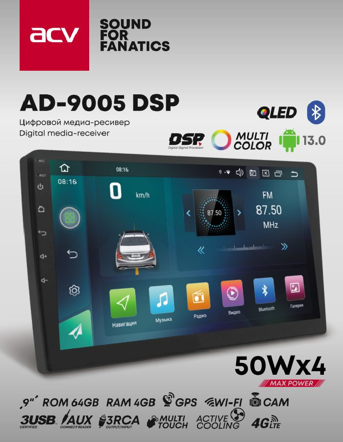 Автомагнитола, диагональ: 9", 2 DIN, 4ГБ/64ГБ купить на OZON по низкой цене (2372046492)