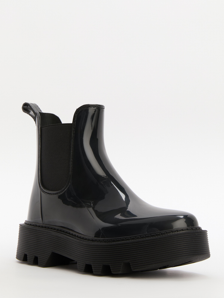 Сапоги резиновые Женский TENDANCE R (средняя) черный ПВХ (поливинилхлорид) Франция Демисезон ...