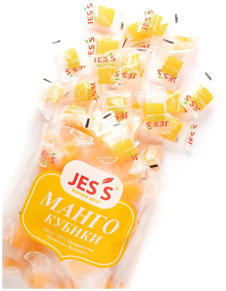 Манго кубики натуральные БЕЗ САХАРА Mango Jelly JESS купить на OZON по ...
