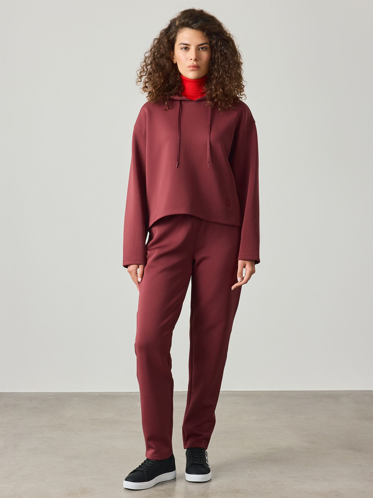 Брюки Женский Just Clothes бордовый для спорта Полиэстер, Спандекс ...