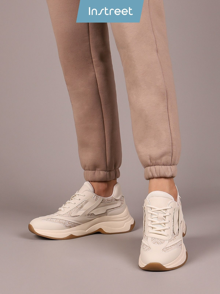 Кроссовки Женский Instreet Текстиль, Искусственная кожа, размер 37 6 На ...