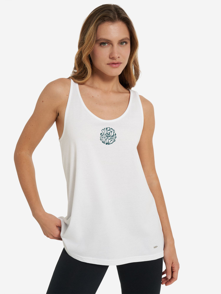 Майка Женский Termit белый, размер 44 Хлопок Спортивный Узбекистан купить c доставкой на OZON по ...