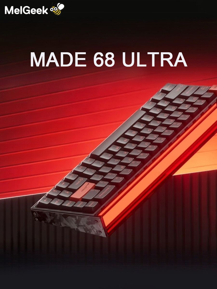 MelGeek Клавиатура проводная MADE 68 Ultra, Английская раскладка ...