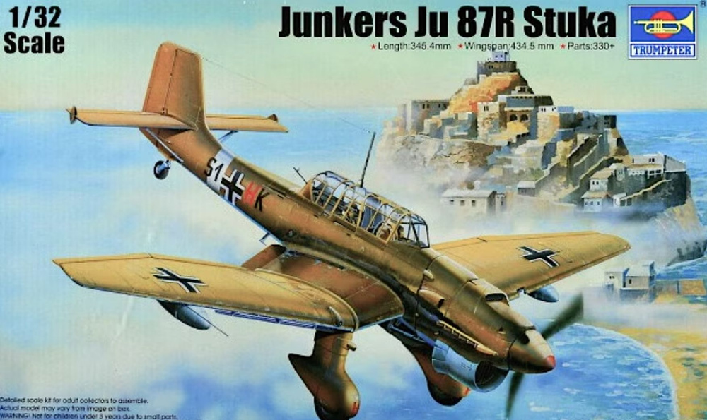 Trumpeter 1/32 03216 Junkers Ju 87R Stuka Юнкерс Ю 87Р Штука сборная ...