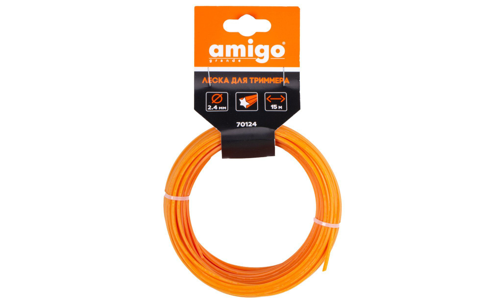 Леска для триммера Amigo Звезда 2,4 мм 15 м 70124 купить на OZON по низкой цене (2063300719)