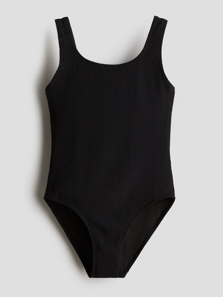 Купальник слитный Девочки H&M черный, глубокий черный, размер 134, 140 Средняя Камбоджа Без ...