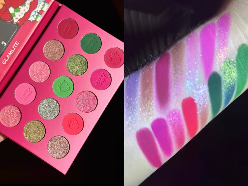 Палитра теней для век Glamlite Ghost Baby Twilight-Strawberry shortcake ...