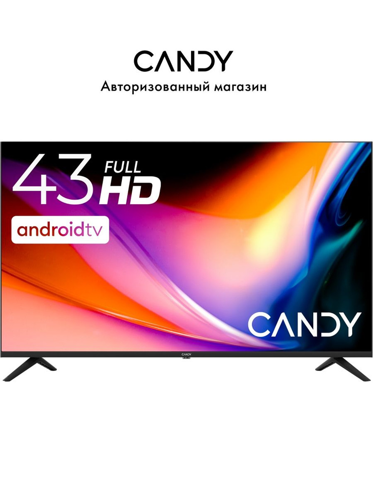 Candy Телевизор Uno, Безрамочный, Android TV, Bluetooth, Wi-Fi 43″ Full ...