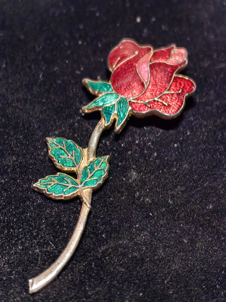 Fish&Crow. Винтажная брошь. Клуазоне. Эмаль. Позолота. Маркирована ...