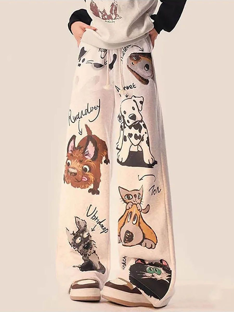 Брюки Женский SYJWY широкие, классические бежевый Хлопок, Лавсан Повседневный, размер 46 ...