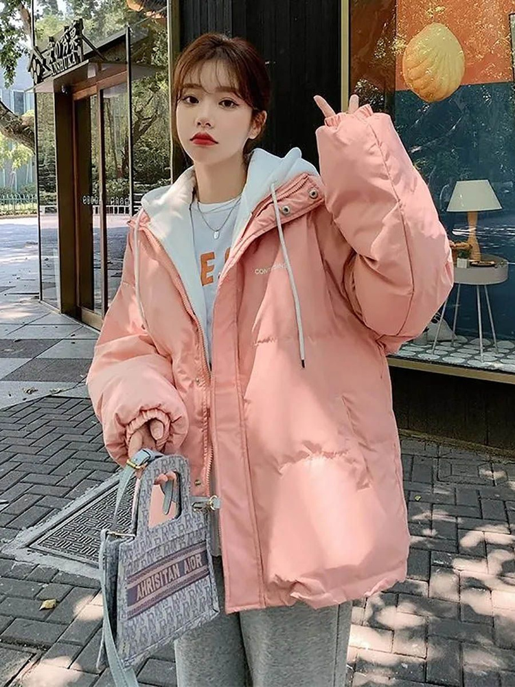 Куртка Женский SYJWY Бахрома розово-коралловый пиджачный Лавсан, размер 42 Длинный Зима ...