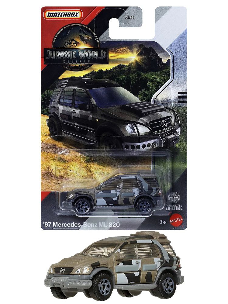 Машинка Matchbox Jurassic World 1/64 Car Model 97 Mercedes-Benz ML320 ...