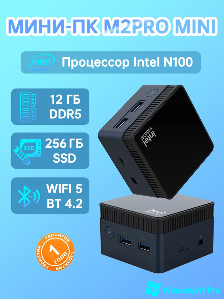 SOYO Мини-ПК (Intel Processor N100, RAM 12 ГБ, SSD 256 ГБ, Intel UHD ...