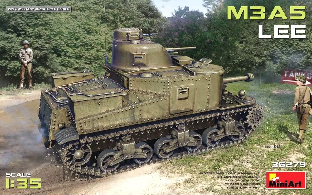 Miniart 35279 1/35 Танк M3A5 LEE купить на OZON по низкой цене (2893623441)