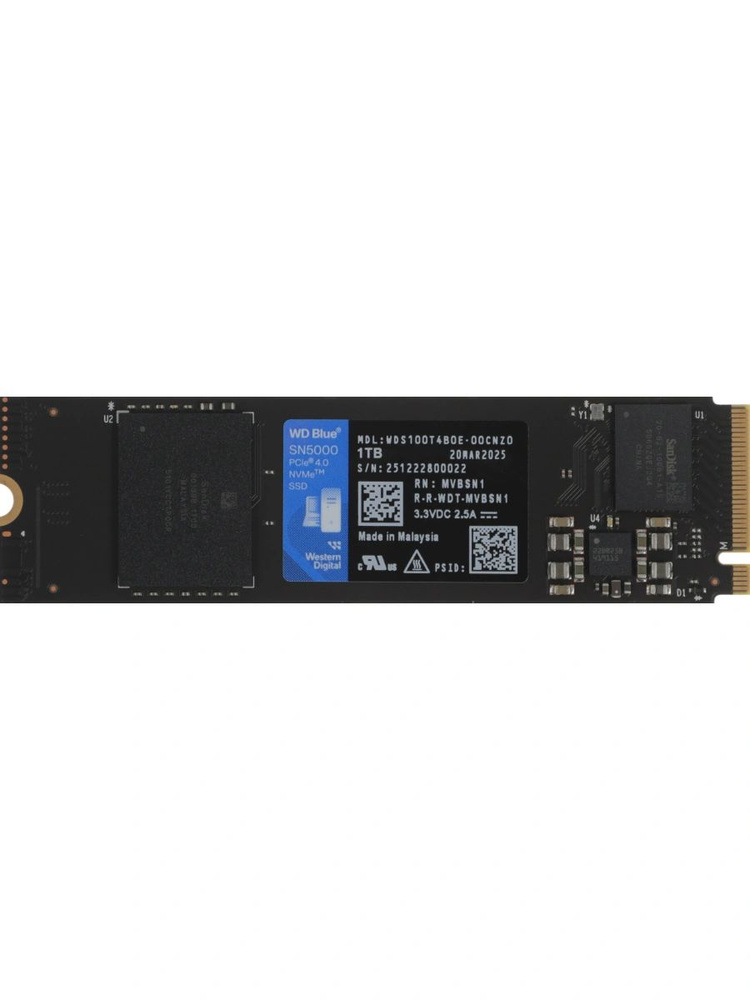 1 ТБ Внутренний SSD-диск Western Digital TLC 3D NAND 2280 SN5000 ...
