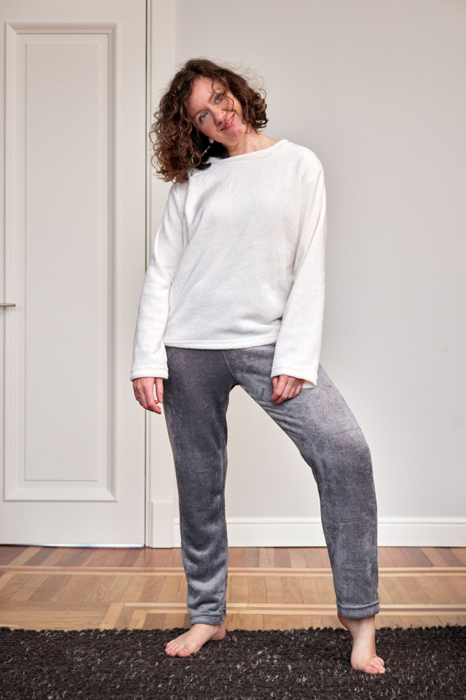 Пижама Женский RS с брюками Полиэстер, Корал-флис, размер 50, 52 ...