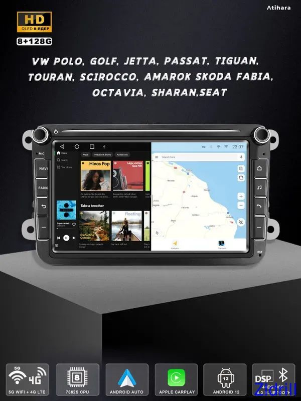 Zldrill Автомагнитола, диагональ: 8", 2 DIN, 8ГБ/128ГБ купить на OZON по низкой цене (3078300532)