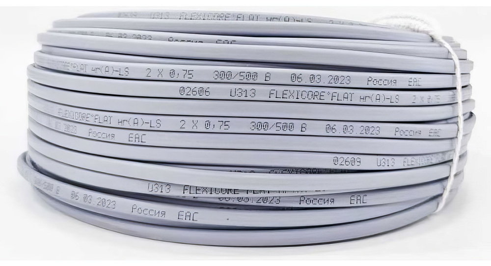 Кабель LAPP FLEXICORE FLAT RU нг(А)-LS 2x0,75 50м 3120000160 купить на ...