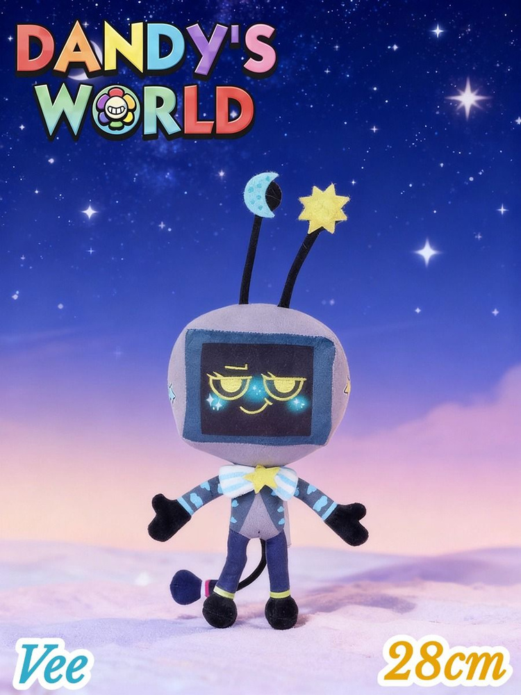 Мягкая Игрушка мир денди ви 28cm/Roblox Dandy's World Star time Vee ...