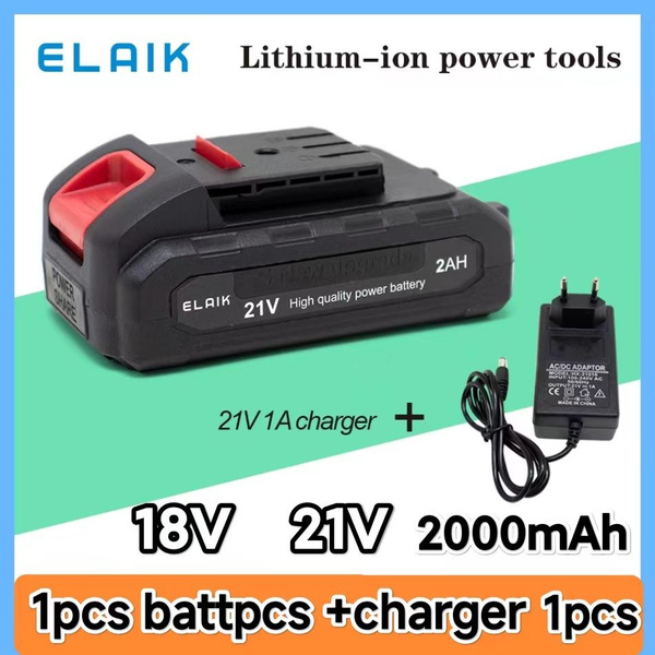 Аккумулятор Литий-Ионный АКБ 21v 2 А*ч Li-ion ElroMos С зарядным устройством купить на OZON по ...