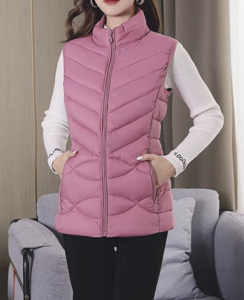 Жилет Женский ZinBee бэби-розовый Полиэфирное волокно, размер 54 Повседневный Китай купить c ...