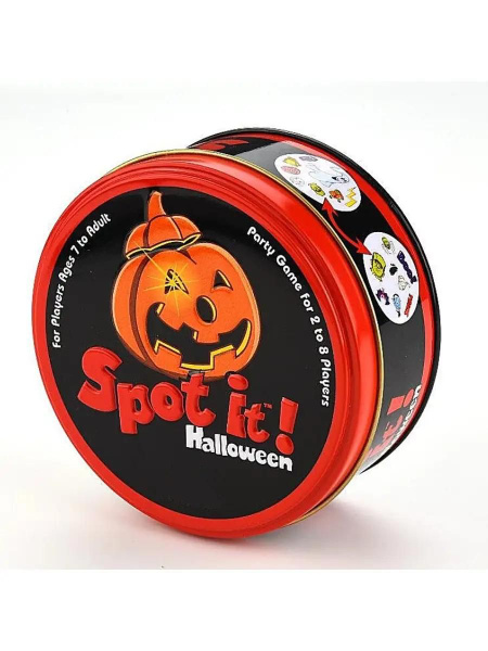 Настольная игра Дубль "Spot It" Halloween (игра похожа на доббль/dobble ...