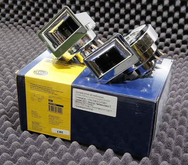 Звуковой сигнал Hella 12В, 112дБ, для автомобиля громкий, универсальный, хром, пластик купить на ...