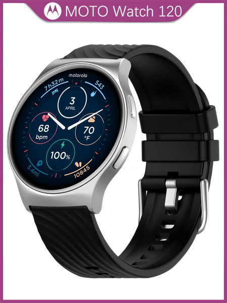 Motorola Смарт-часы Moto Watch 120, 36mm, Glacier Silver купить на OZON ...
