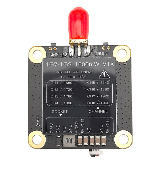 FLYTO VTX-1G7 1.7G 1.9G (1680 МГц - 19600 МГц) 1.6W 8CH VTX ...