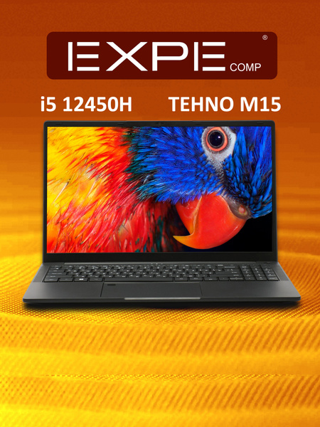 Ноутбук EXPEcomp, 15.6, TEHNO M15, Intel Core i5-12450H, 32 ГБ, Intel UHD Graphics, черный ...