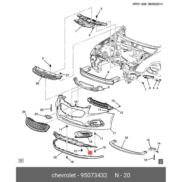 Дефлектор chevroleт:cruze (300) 2010-2017, cruze (305) 2012-2017, cruze ...