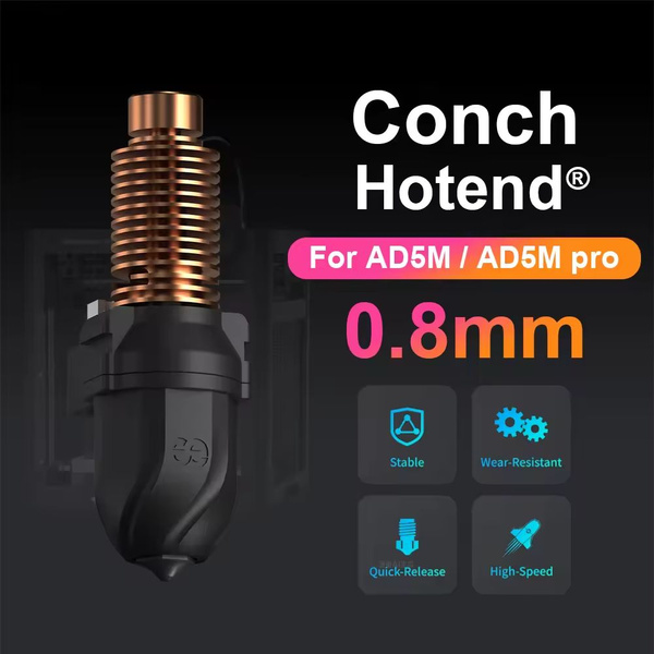 Phaetus Conch Hotend Идеально подходит для Flashforge AD5M/AD5M pro ...