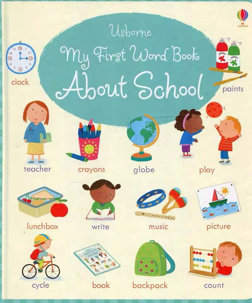 Usborne My First Word Book About School Моя первая словесная книга о ...