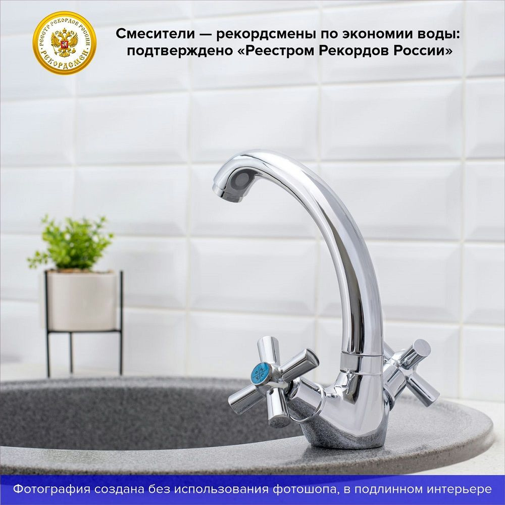 Смеситель для кухни, РМС SL138-272F, с поворотным изливом купить на OZON по низкой цене (193790716)