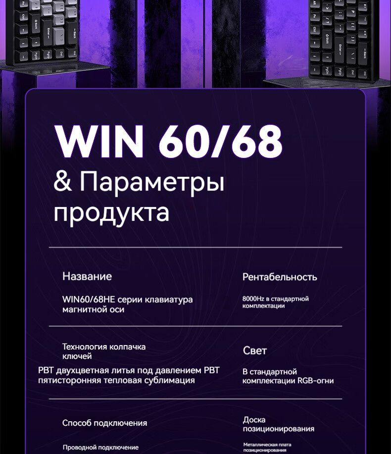 Игровая клавиатура проводная Игровая клавиатура проводная AULA WiN 60 ...