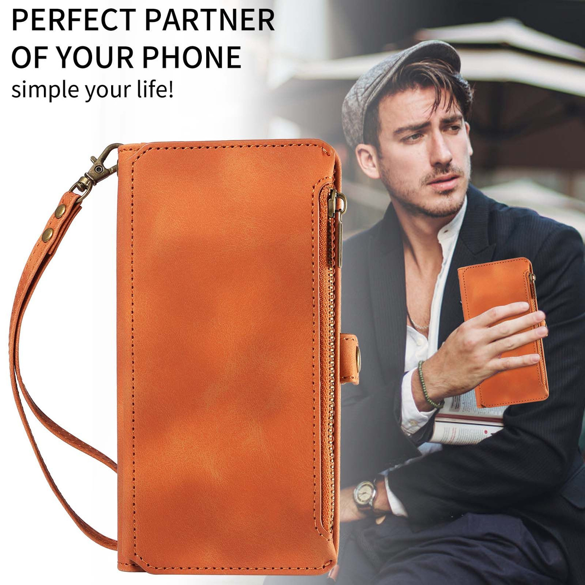 Стильный кожаный защитный флип-чехол для OnePlus Nord 2T (Ван Плас Норд ...