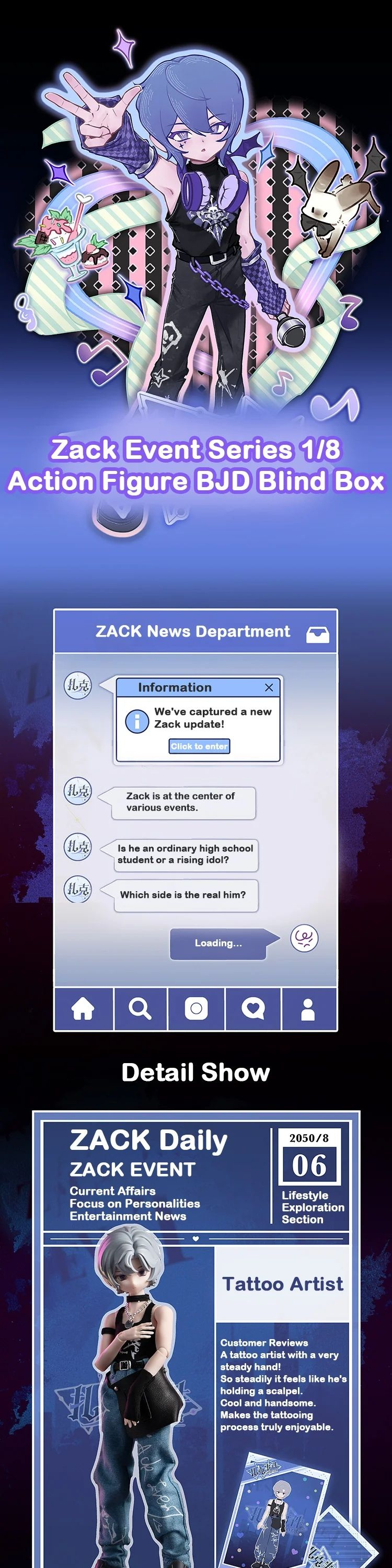 LEI-Doll 1/8 Кукла с шаровидными суставами BJD,(ZACK EVENT) ,23cm, полный набор прически, одежды ...