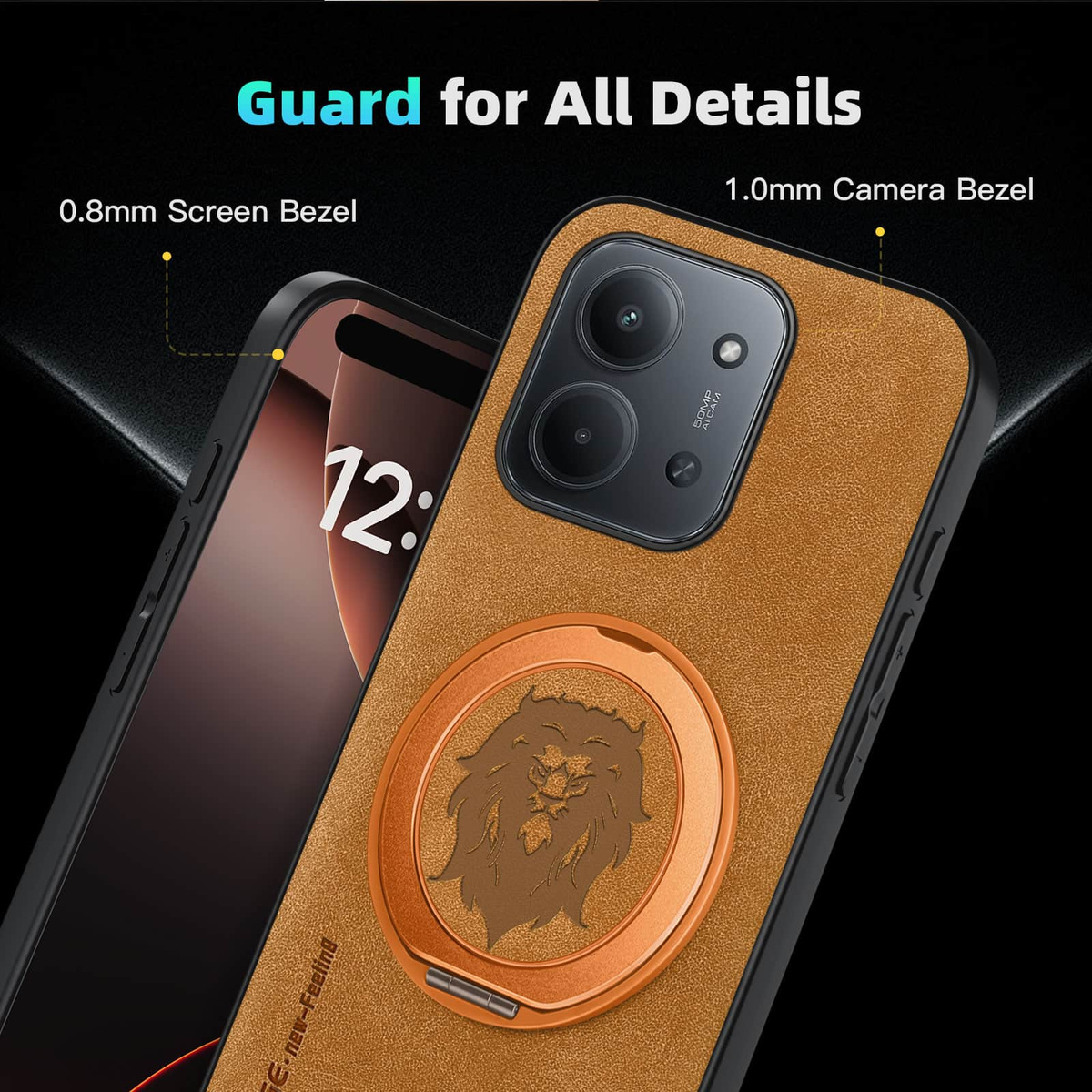 Рисунок головы льва Чехол для Redmi 15C 4G(Редми 15C) совместимый с ...