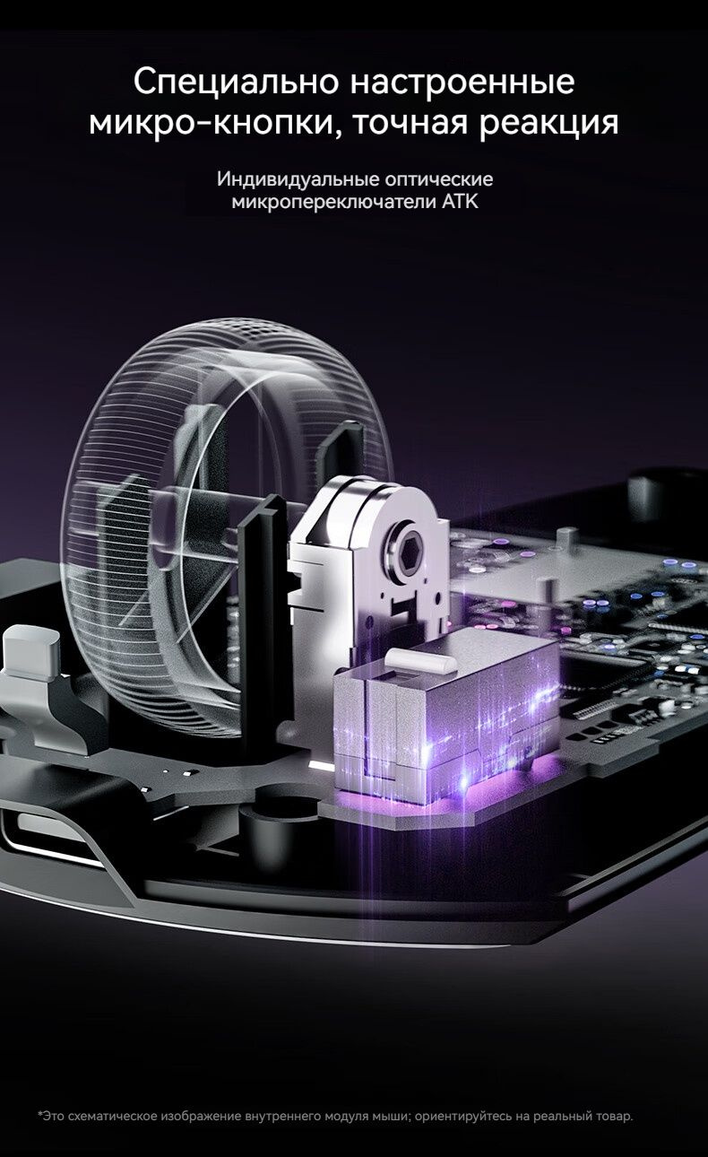 Игровая мышь беспроводная ATK беспроводная Blazing Sky U2 V2 , светло-зеленый купить c доставкой ...