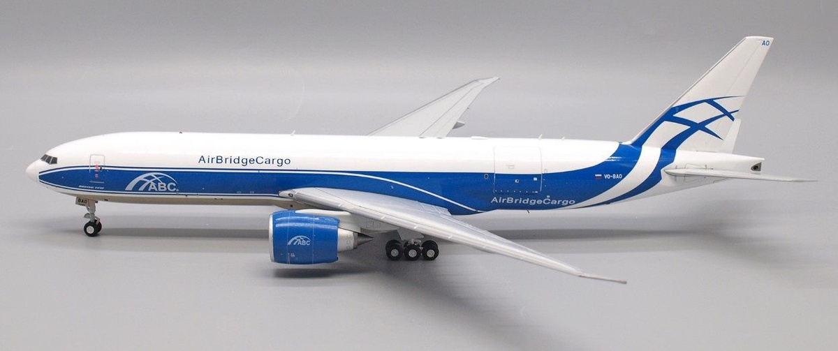 JC Wings 1: Модель из сплава Bridge Freight Airlines B777-200F VQ-BAO с ...