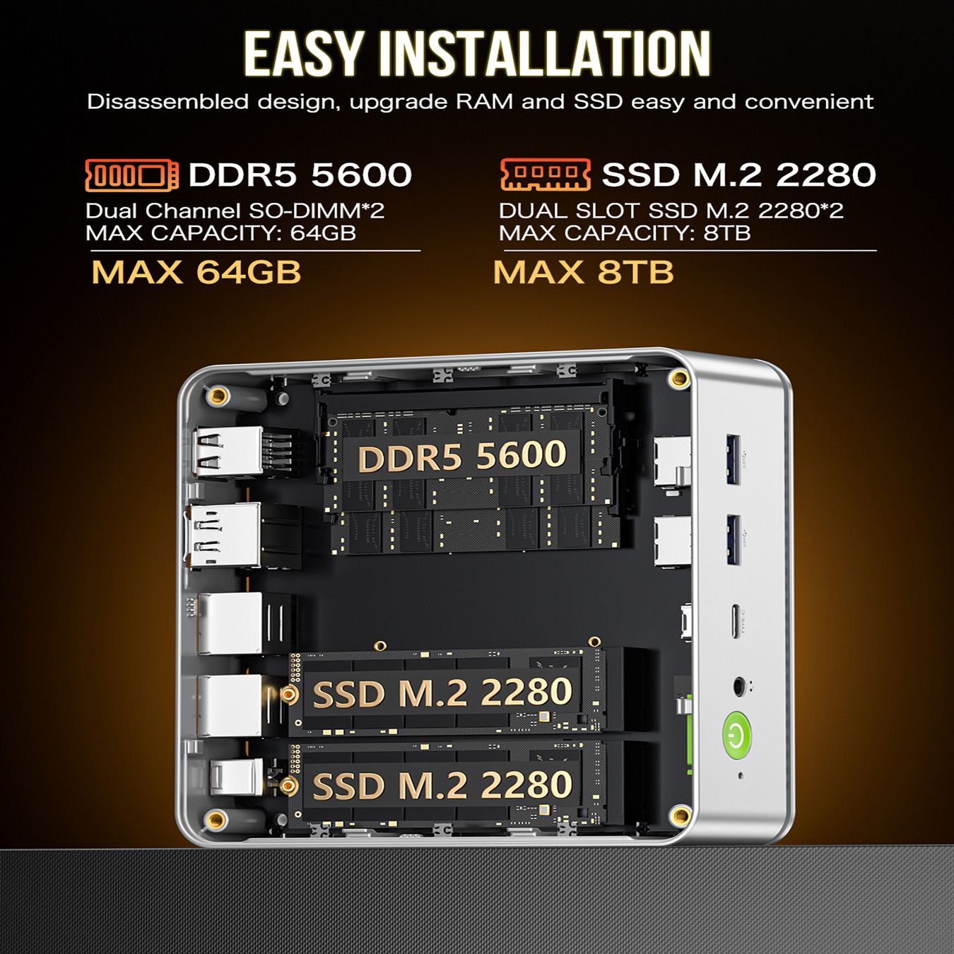 Микрокомпьютер GMKtec GMK K8 - купить по низким ценам в интернет ...